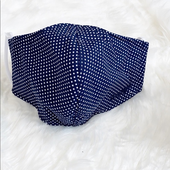 Accessories | Triple Layer Cloth Polka Dot Face Mask Reusable | Poshmark